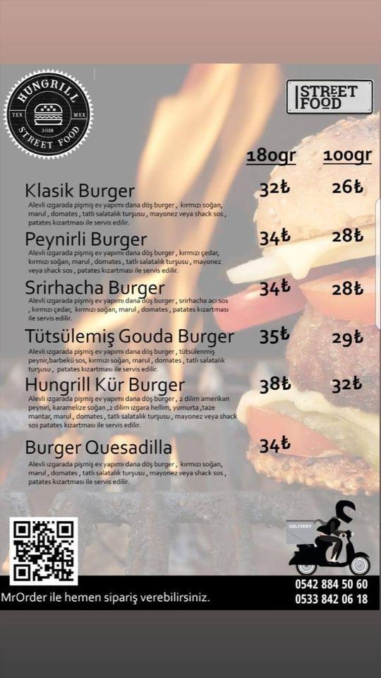 Menu at Hungrill Tex-Mex Street Food, Nicosia