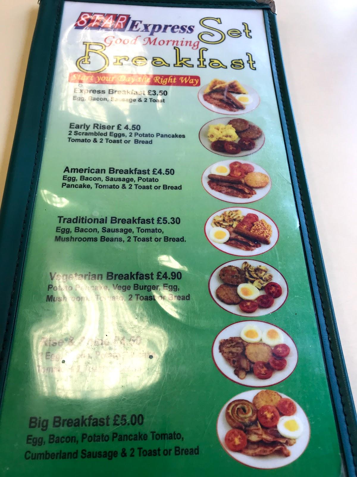 Menu at Star Express fast food, Carshalton, 326 Wrythe Ln