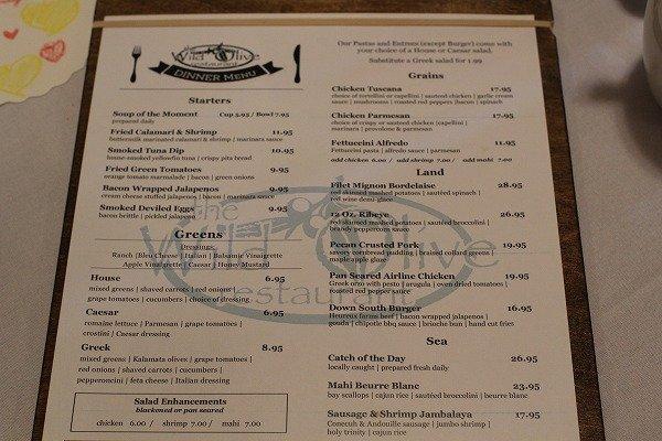 Menu at Wild Olive restaurant, Crestview