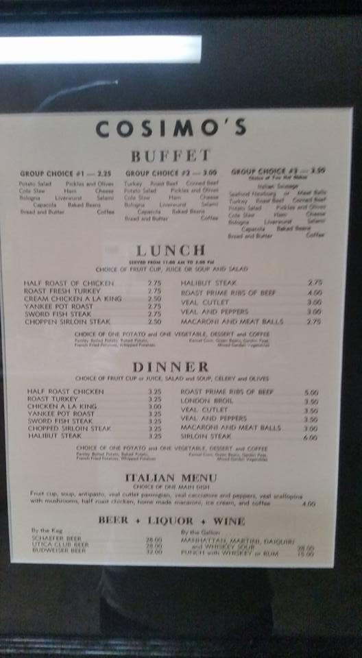 Menu at Cosimo's Italian American Restaurant Albany NY, Albany
