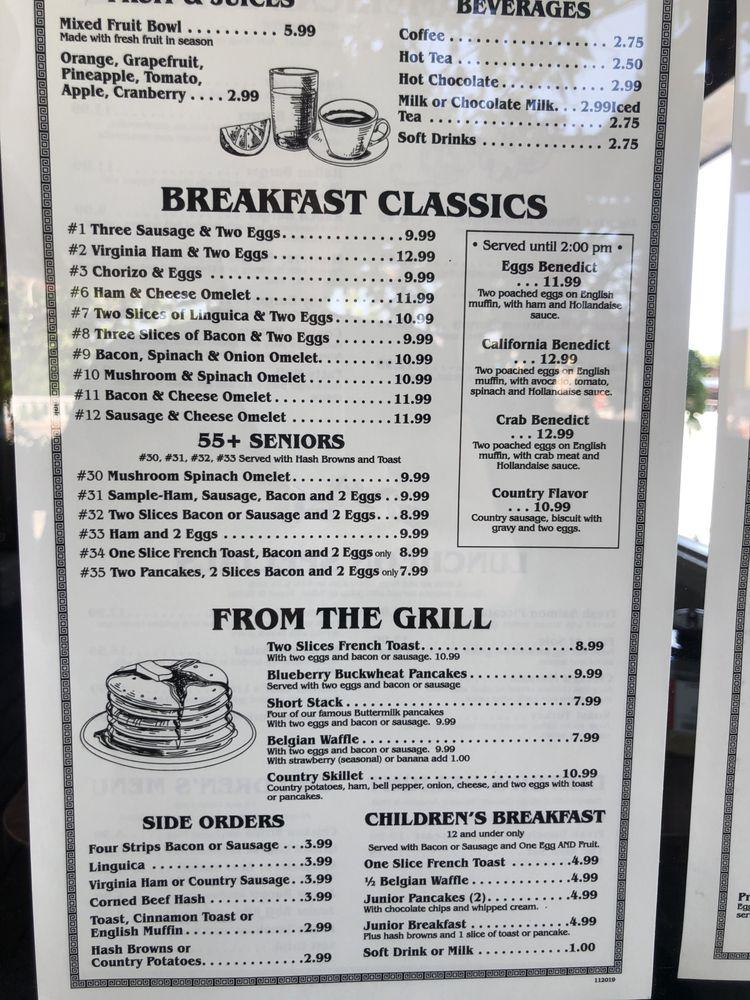 Menu at Longhouse Restaurant, Gilroy, Monterey Hwy
