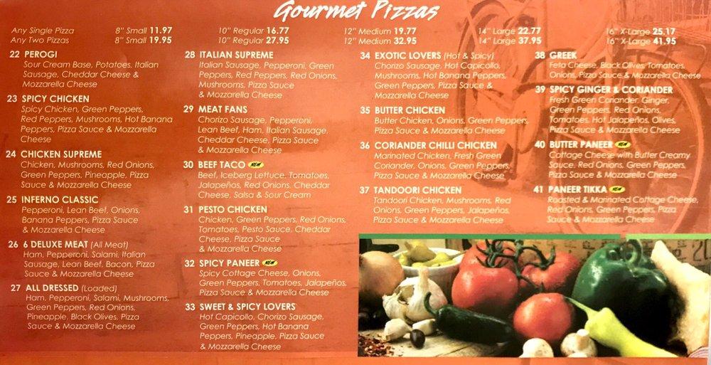 Menu at Red Swan Pizza pizzeria, Sherwood Park