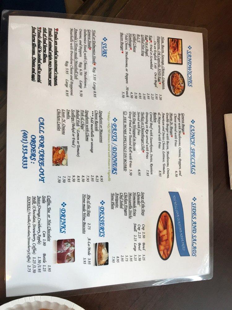 Menu at Geneva Diner cafe, North Providence, Douglas Ave