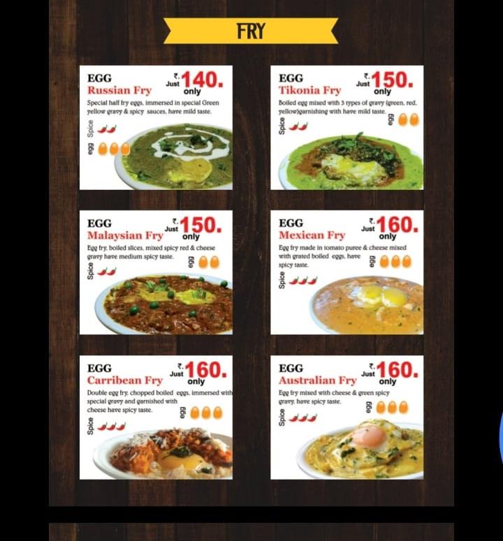 Menu at Mr Egg, Navi Mumbai