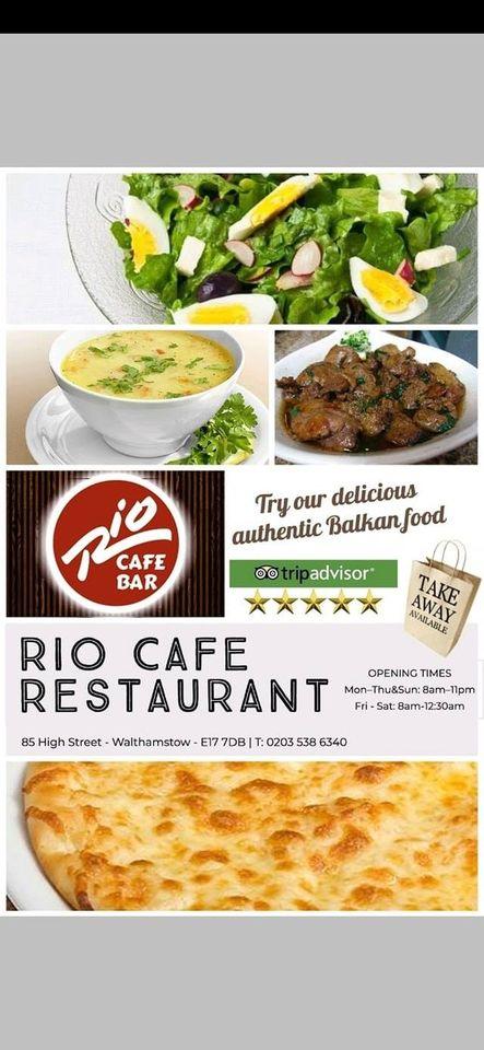 Menu at Rio Cafe, London, 85 High St