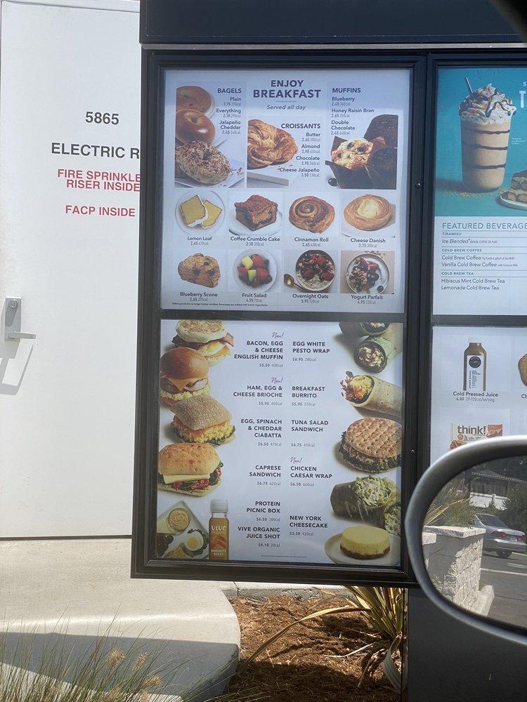 Menu at The Coffee Bean & Tea Leaf cafe, Long Beach, E Spring St
