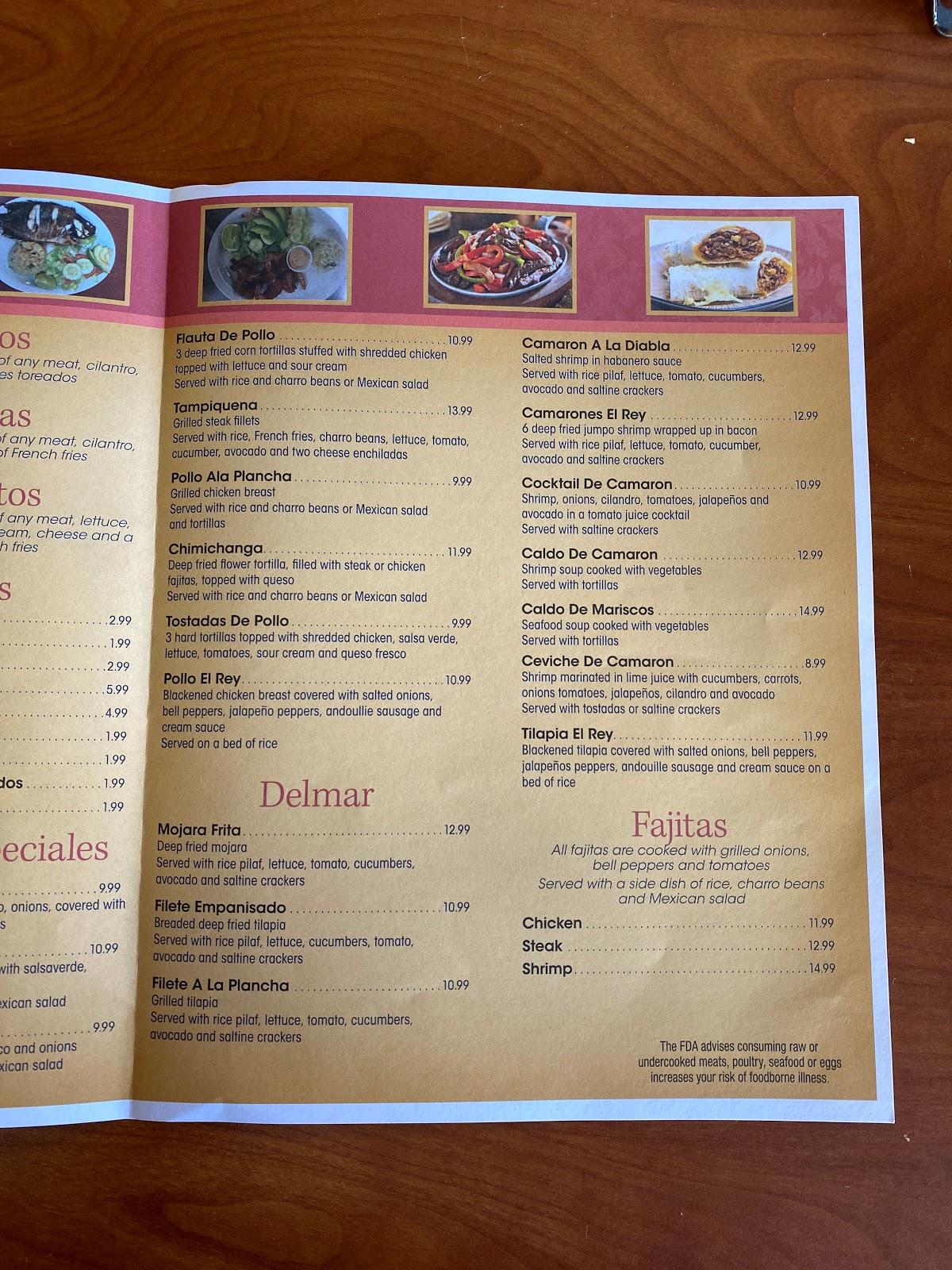 Menu at El Rey Restaurant & Taqueria, Chattanooga