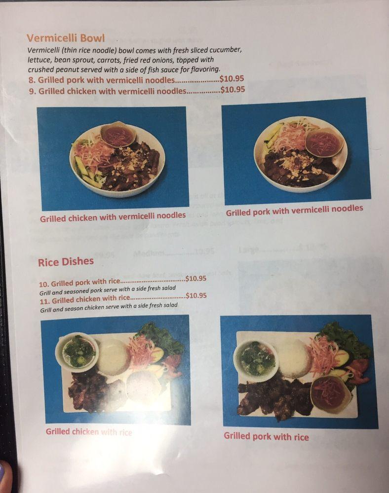 Menu at Mongolian BBQ, Great Falls
