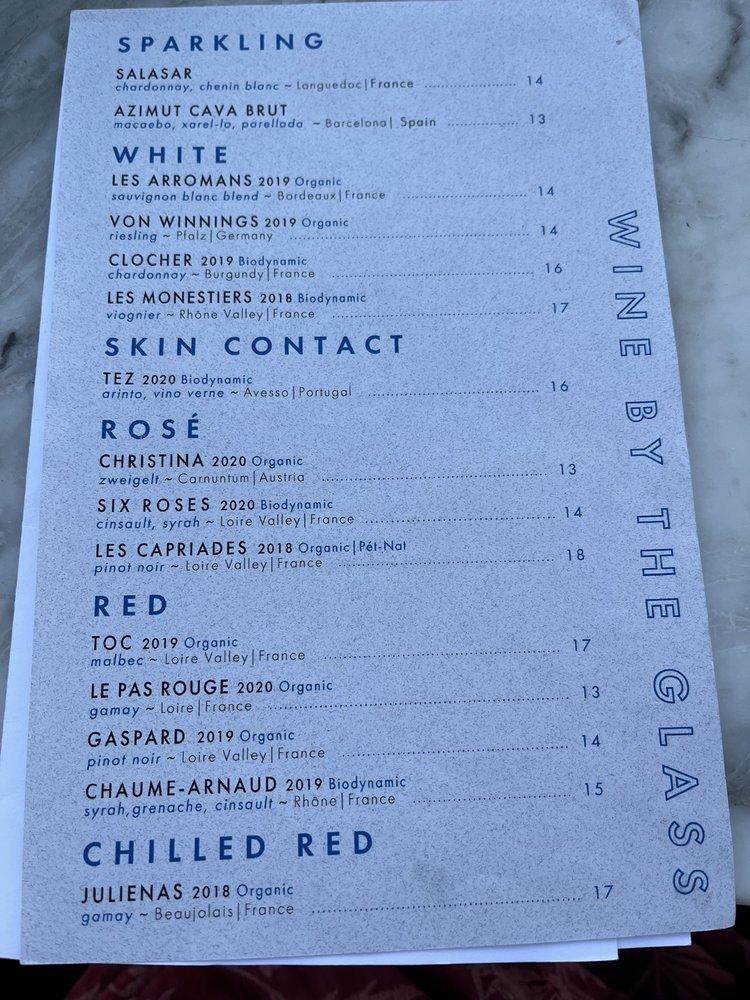 Menu at Lutèce. pub & bar, Washington