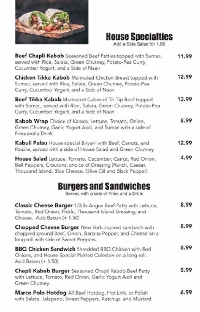 Menu at Oakley Tavern pizzeria, Oakley