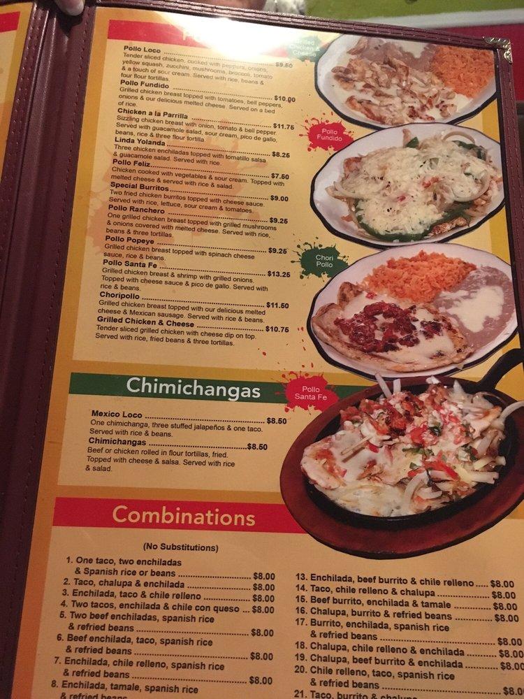 Menu at Santa Fé Mexican Grill restaurant, Largo, 800 Clearwater Largo Rd