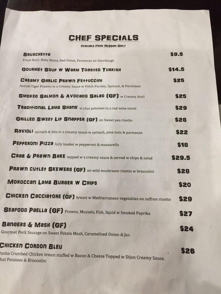 Menu at Mecca Gourmet cafe, Aveley