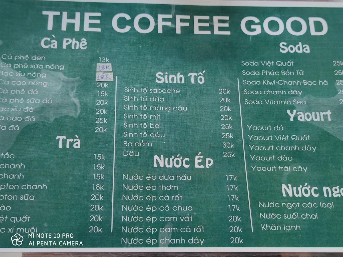 Menu at Cà Phê Chất - Tân Mỹ cafe, Ho Chi Minh City