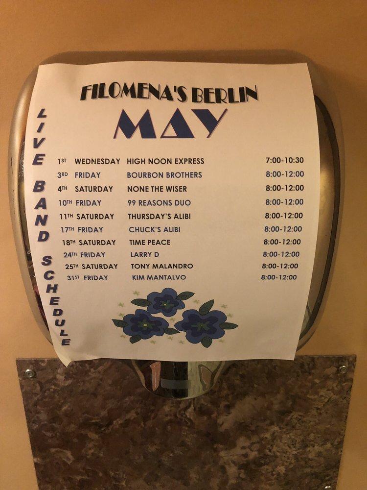 Menu at Filomena Cucina Rustica pizzeria, Berlin