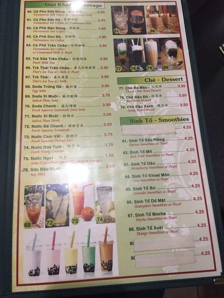 Menu at Pho99 Vietnamese Cuisine restaurant, Dublin