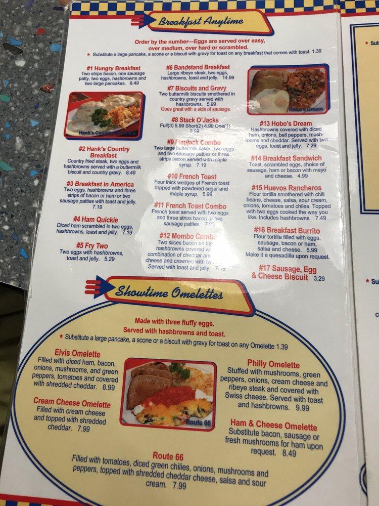 Menu at One Man Band Diner restaurant, Nephi, UT-132