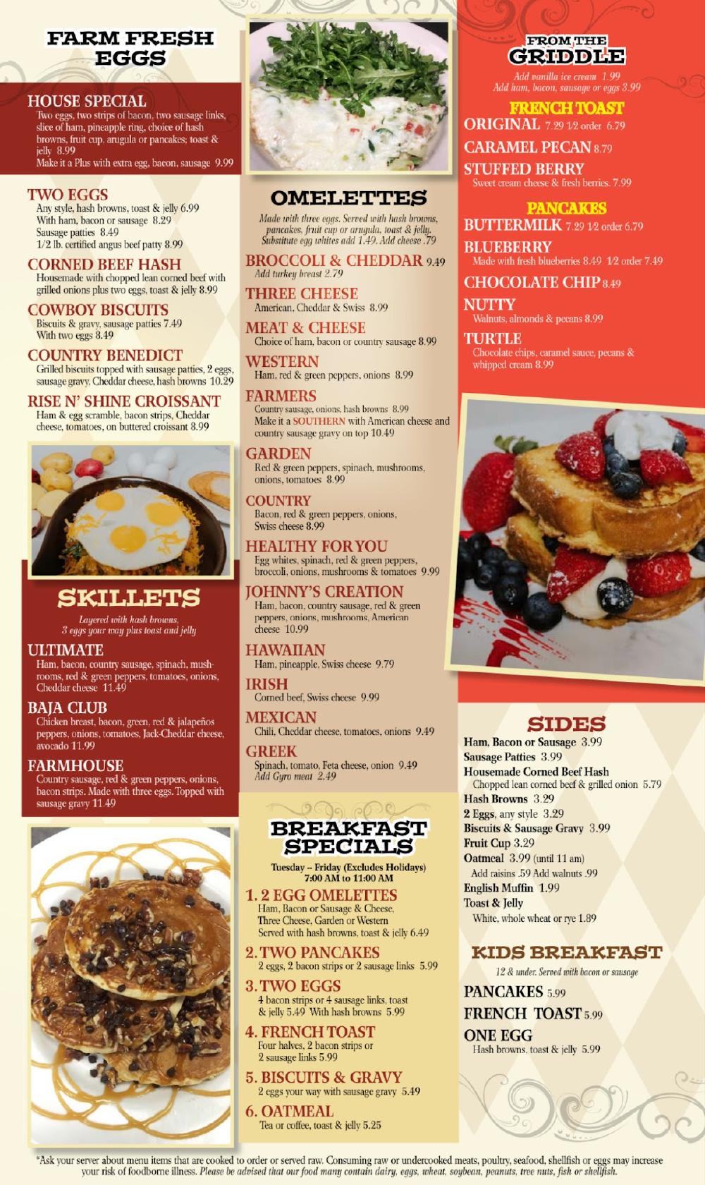 Carta de Romeo Family Restaurant, Romeo, Van Dyke Ave