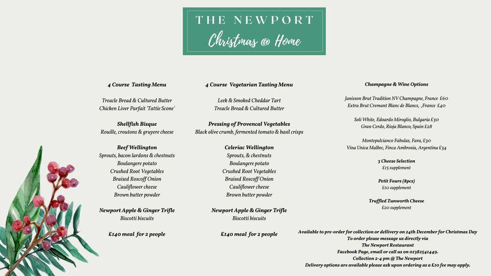 Menu at The Newport Restaurant, Newport-on-Tay