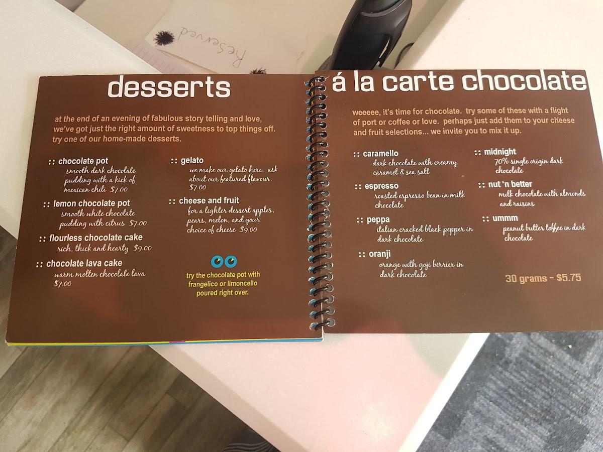 Menu at Tribe pub & bar, Red Deer