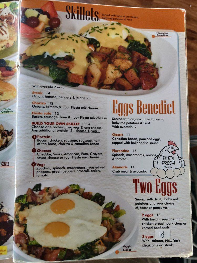 Menu at Fiesta Cafe, Milwaukee
