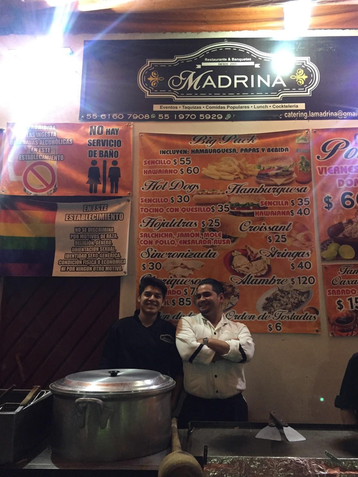 Carta del restaurante La Madrina Street Food, Valle del Chalco Solidaridad