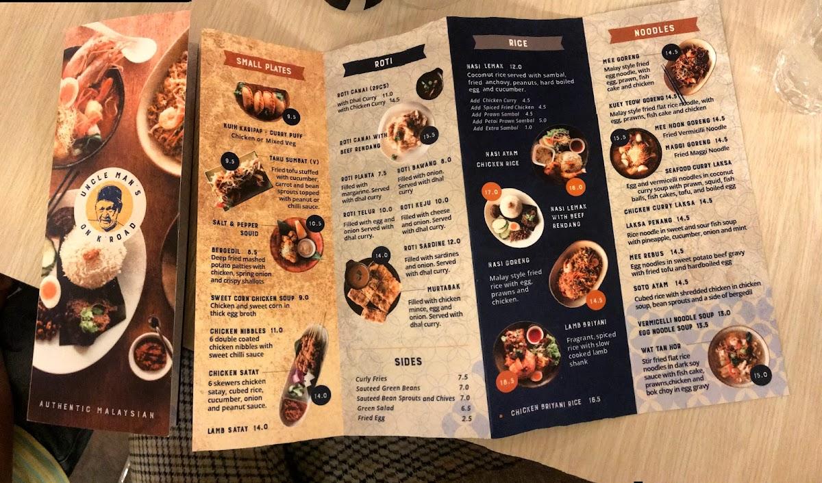 Menu at Uncle Man's at Southpoint restaurant, Auckland, 652 Great South Rd