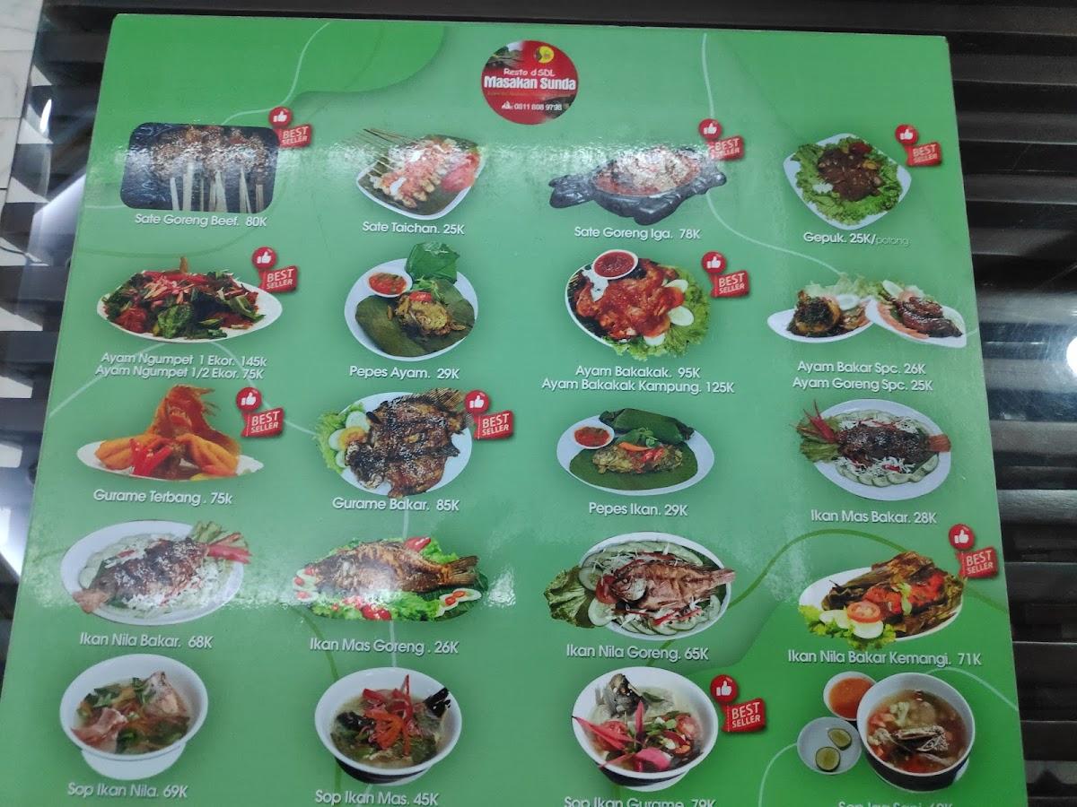 Menu at Resto d’SDL - Ayam Ngumpet & Sate Goreng restaurant, South Jakarta