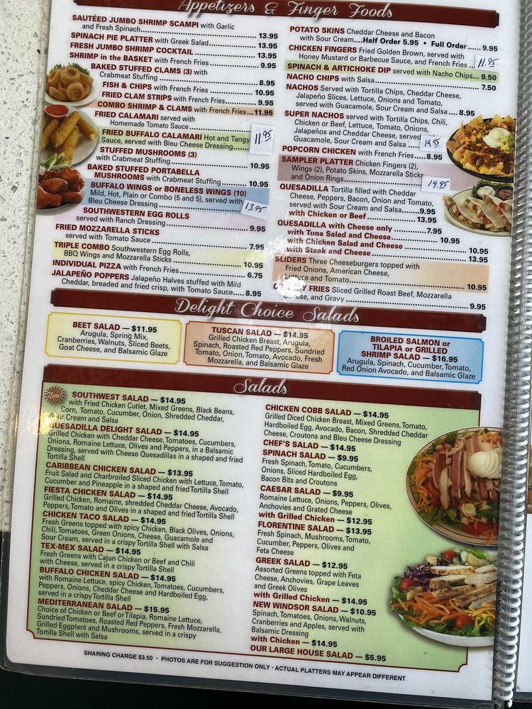 Menu at Coach Diner restaurant, New Windsor
