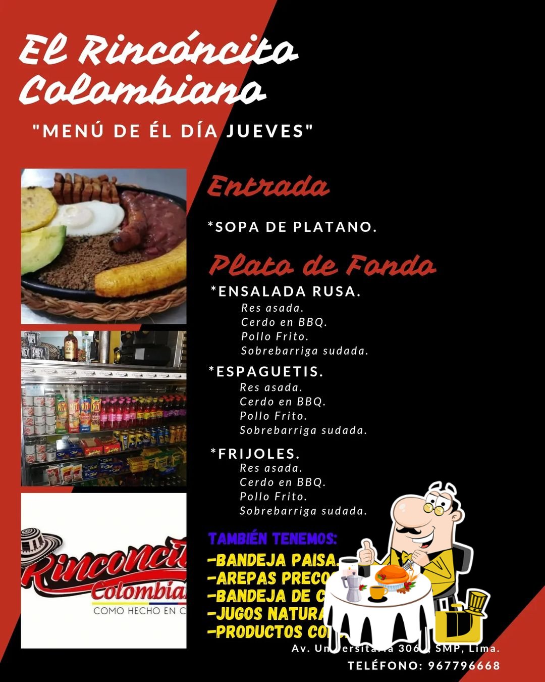 El Rinconcito Colombiano, San Martín de Porres - Menú del restaurante ...