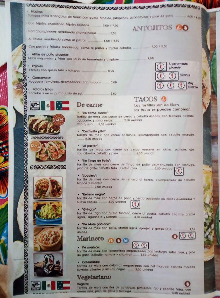 Menu at Y restaurant, Palma
