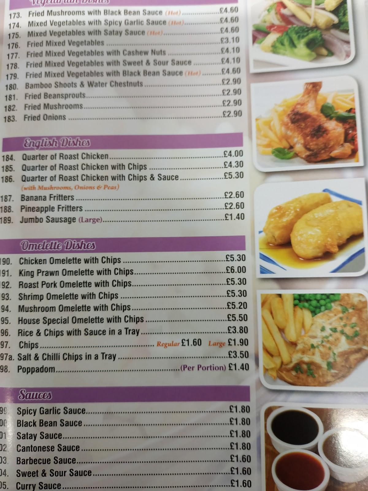 Menu at Golden Palace restaurant, Llangennech