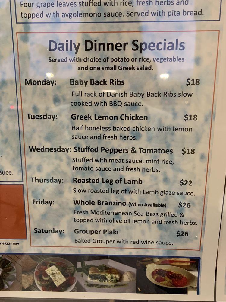 Menu at GREEKTOWN TAVERNA restaurant, Naples