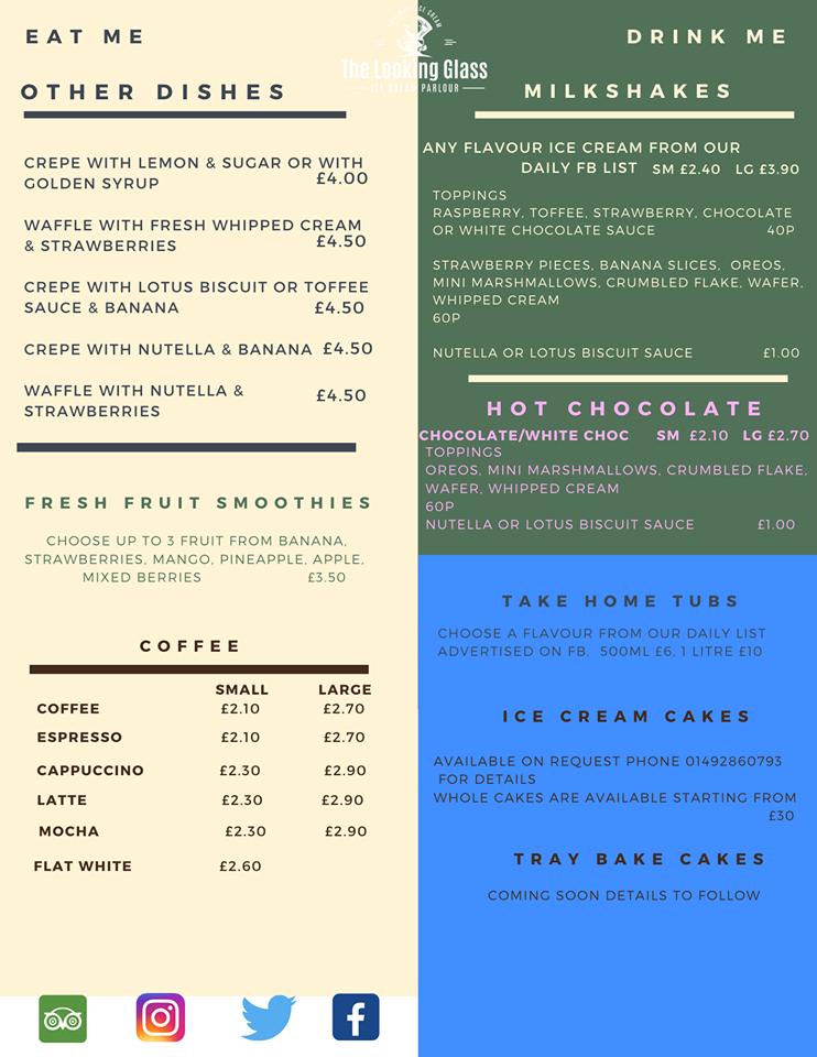 Looking Glass Ice Cream Llandudno at Josephine Parks blog