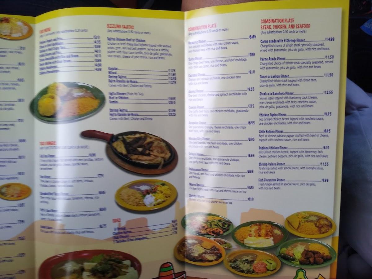 Menu at El Celaya restaurant, Roland, 100 W Ray Fine Blvd