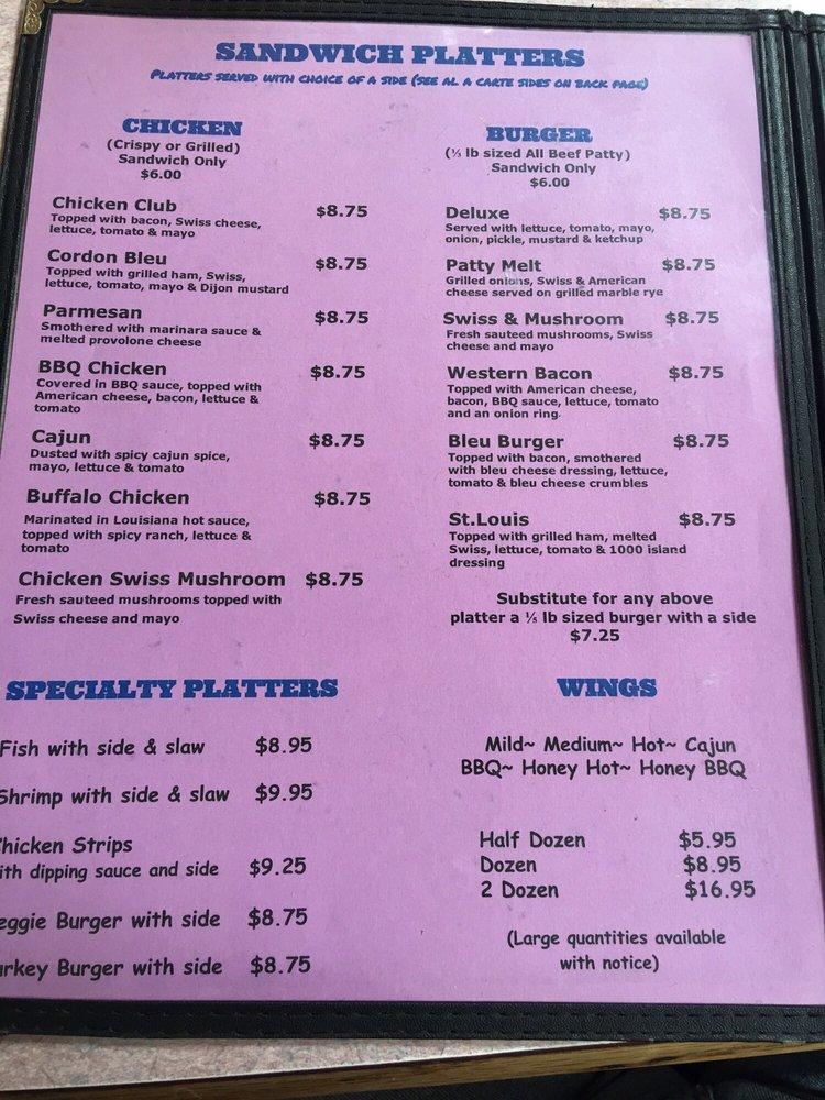 Menu at Hacker's Grill restaurant, Apache Junction