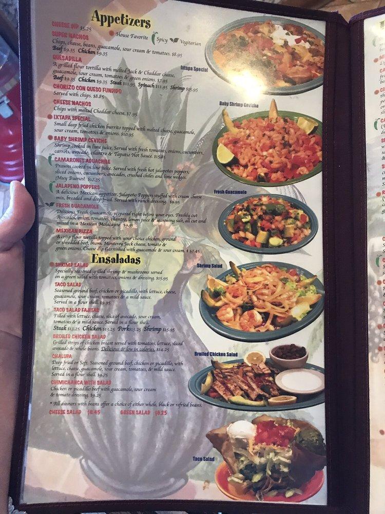Menu at Ixtapa Mexican Restaurant, Hermiston