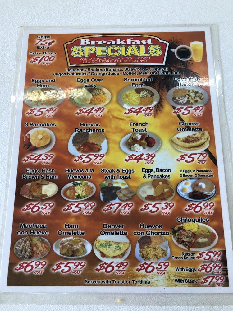 Menu at Tacos Y Mariscos Tony, La Puente