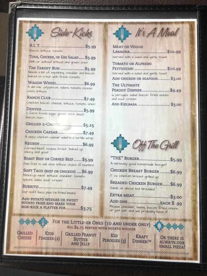 Menu at Back At The Ranch restaurant, Oakbank