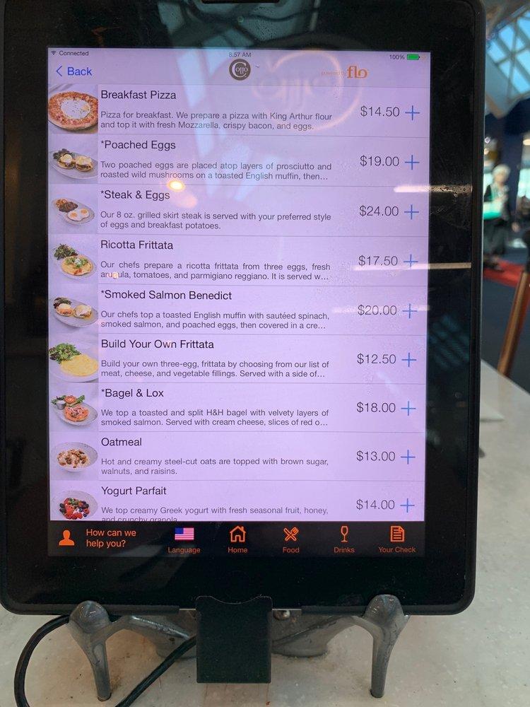 Menu at Cotto pub & bar, New York City, LaGuardia Airport