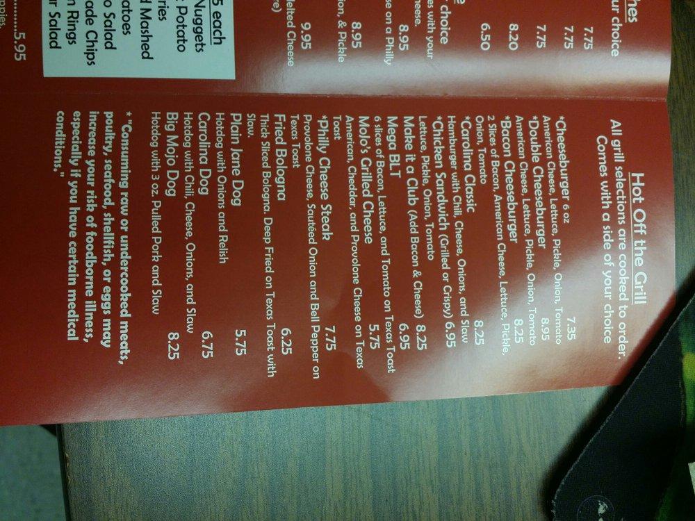 Menu at MoJo's BBQ & Grill, Fulton