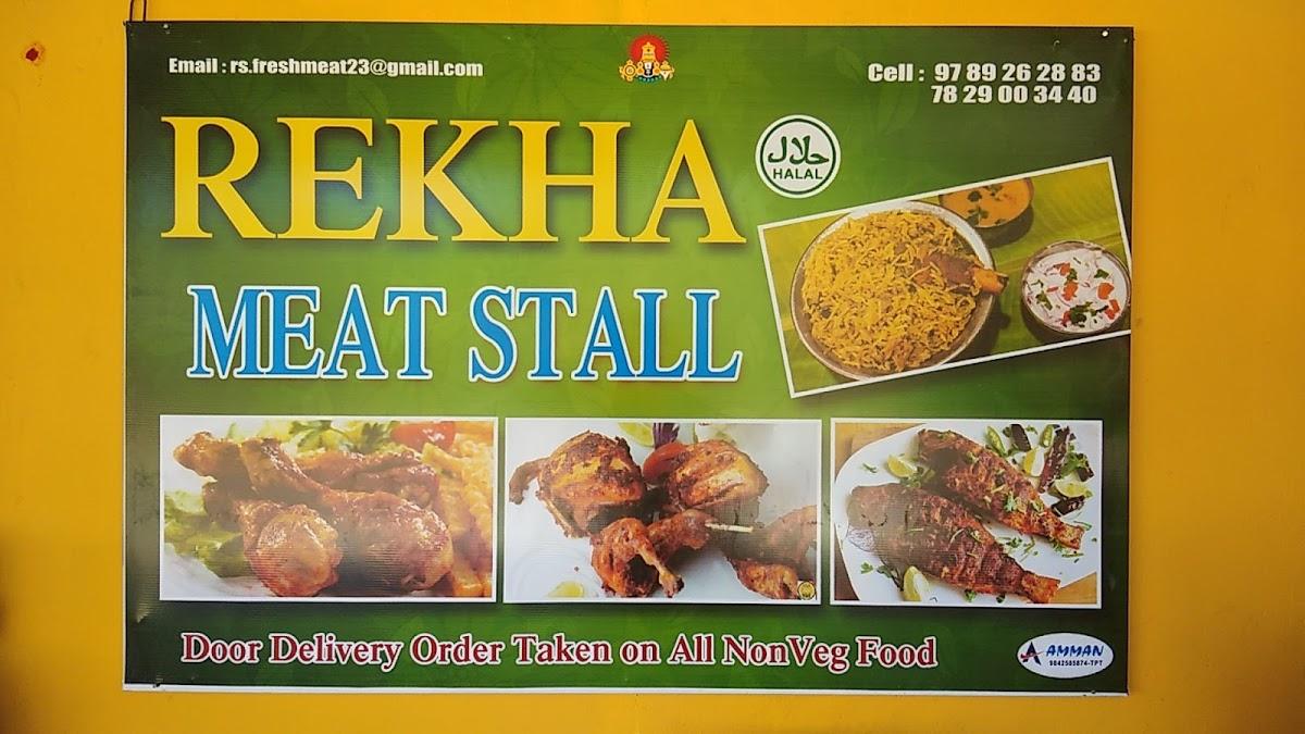 Menu at Rekha Meat Stall and Hotel, India