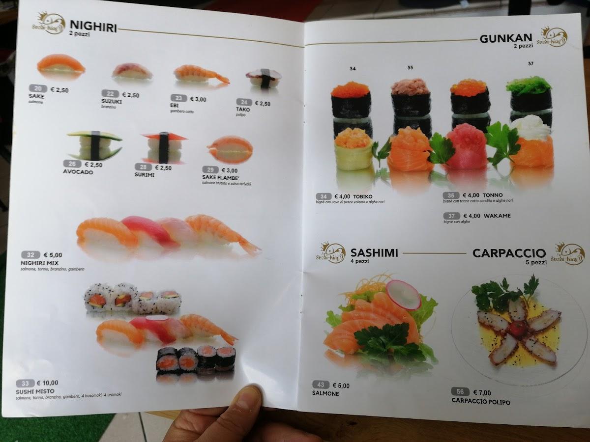 Menu at Sushi King restaurant, Pordenone