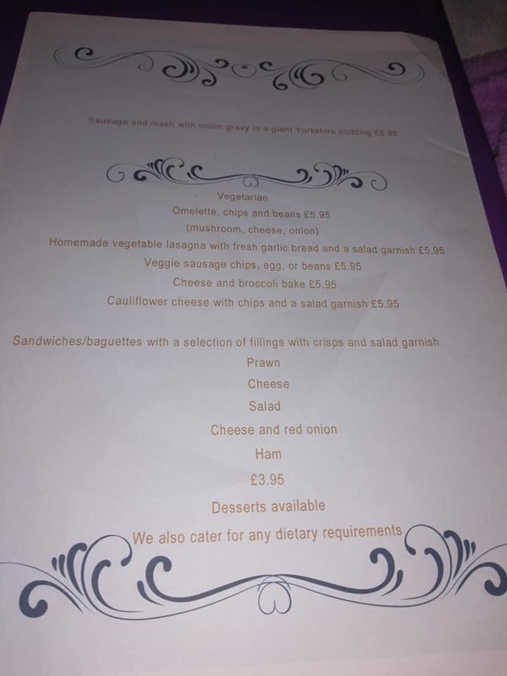 Menu at The new station restaurant, Wisbech