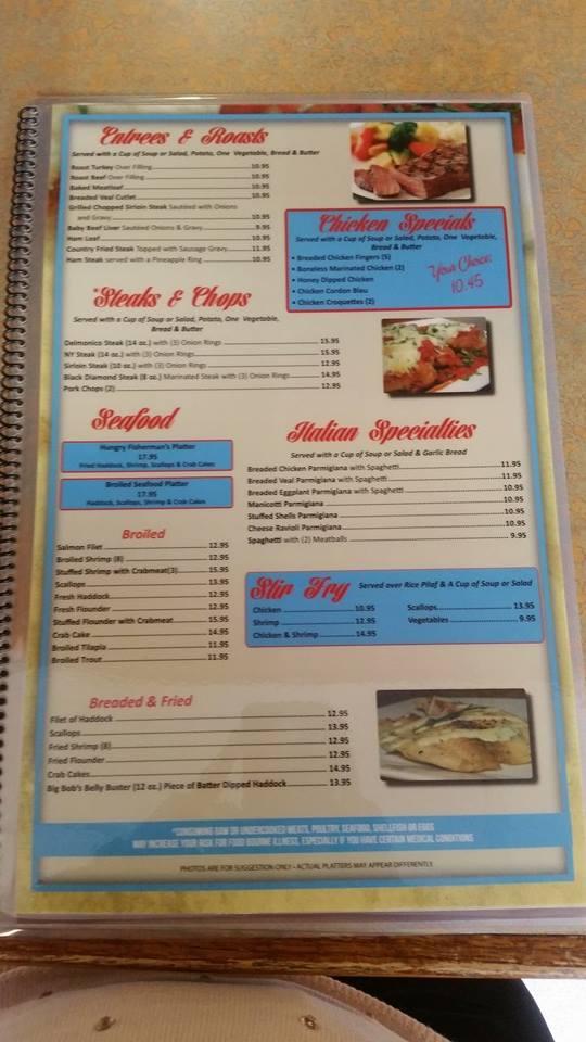 Menu at Village Square Diner restaurant, Shermans Dale