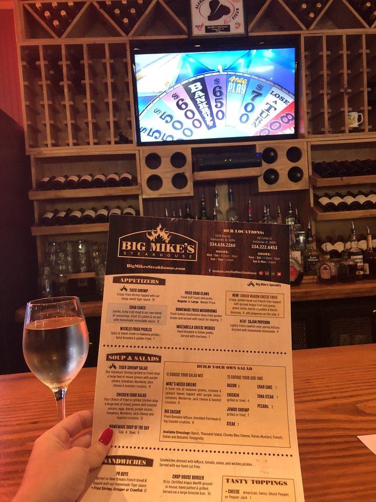 Menu at Big Mike's Steakhouse, Thomasville, 33215 US-43