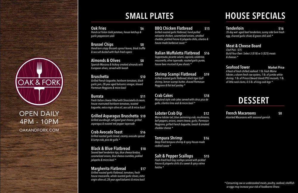 Menu at Harrah's Ak-Chin Hotel And Casino pub & bar, Maricopa