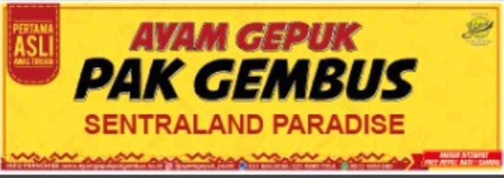 Café Ayam Gepuk Pak Gembus Sentraland Paradise, Indonesia