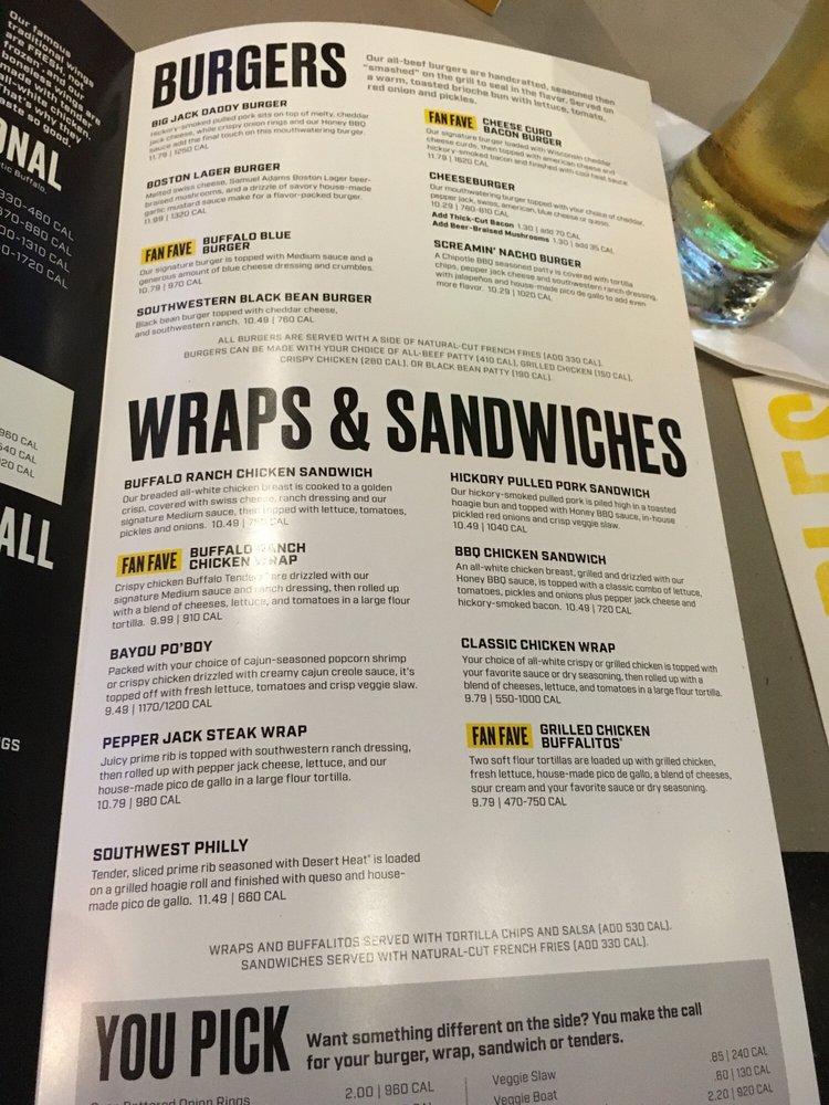 Menu at Buffalo Wild Wings pub & bar, Trinity, FL-54