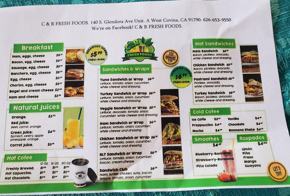 Menu at C&R Fresh Food pub & bar, West Covina