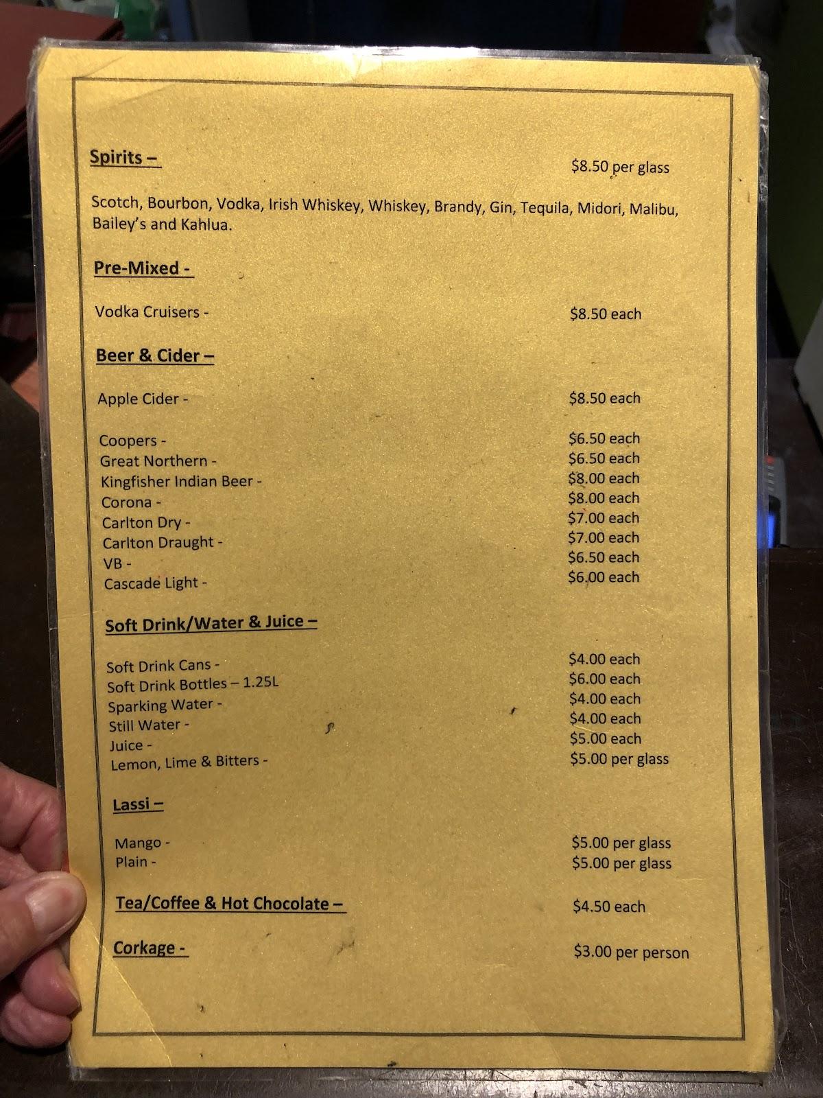 Menu at Khatti's Curry Lounge - Sale fast food, Sale